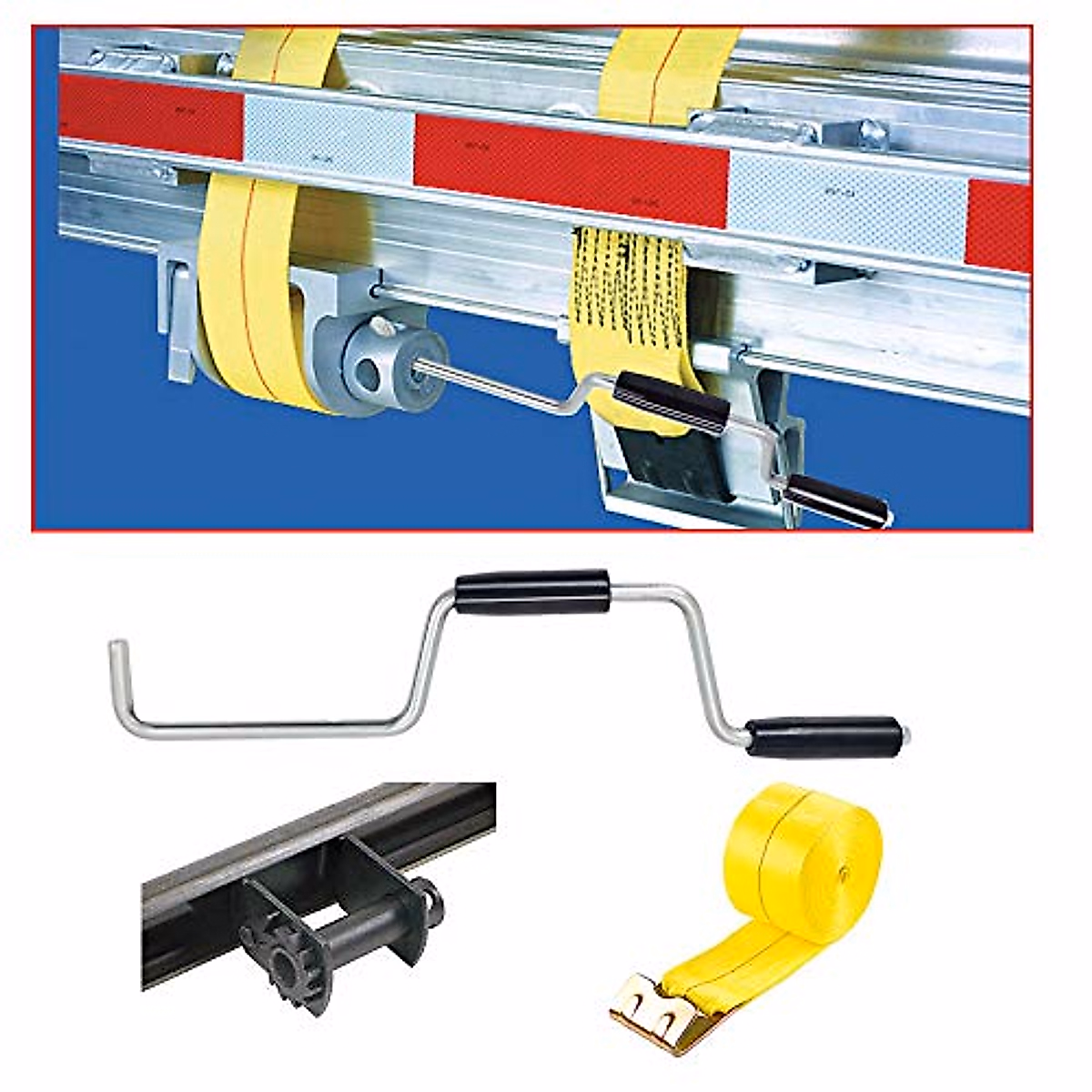 QZATTCAEN Strap Winder for Flatbed Truck Hand Roller for Winding Kwik Winder Winch Winder for Winch Straps