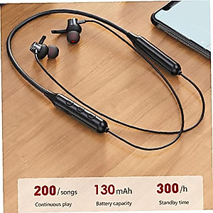 Bluetooth Headphone Neckband Earphones Wirelesss Sport Earbuds TWS DD9 Running Headset Waterproof Noise Reduction for Workout BlackBluetooth and Wired Headset