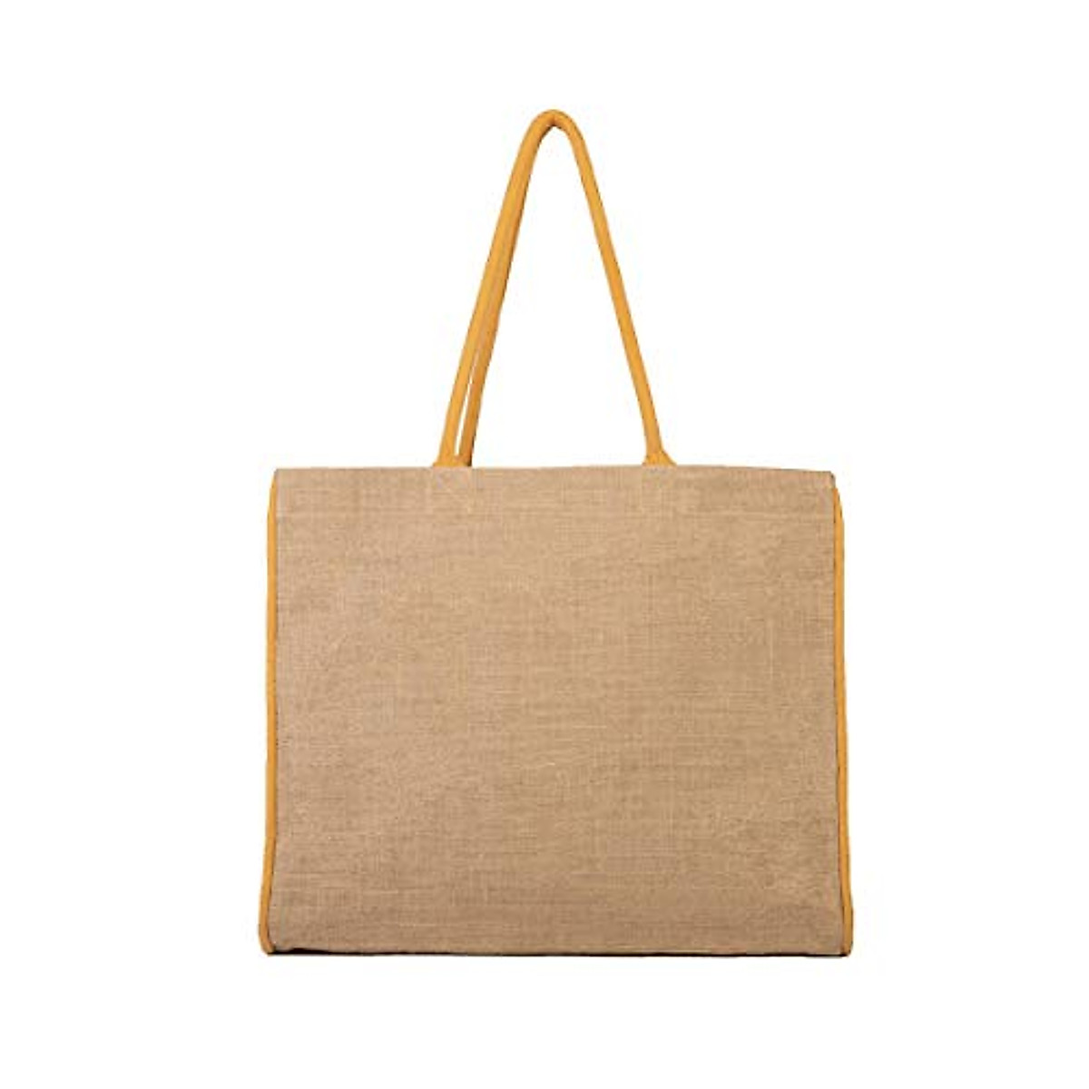 Mona B. Jute Burlap Grocery Tote Bag (Hello Sunshine)