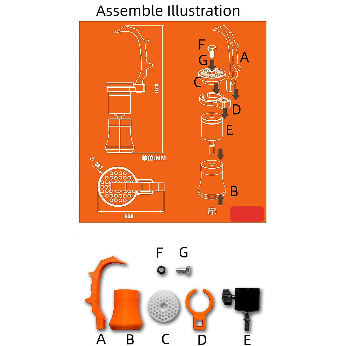 ANSAI Handheld Painting Stabilizer For hobbyists Modeling Tools Military Scale Models Miniature Model Figure, Painting Paint Tray 5cm (Red)