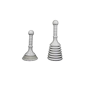 Master Plunger MPS4-4 Sink & Drain Plunger for Kitchen Sinks, Bathroom Sinks, Showers, and Bathtubs. Small and Strong Design with Large Bellows Commercial & Residential Use, White