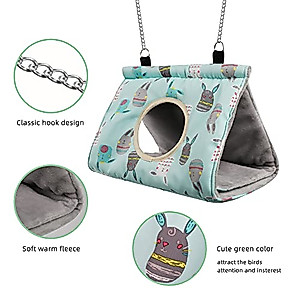 Zeinlenx Bird Nest House Parakeet Cage Accessories,Waterproof Hanging Hammock Budgie Toys Bed for Small Animals（L）