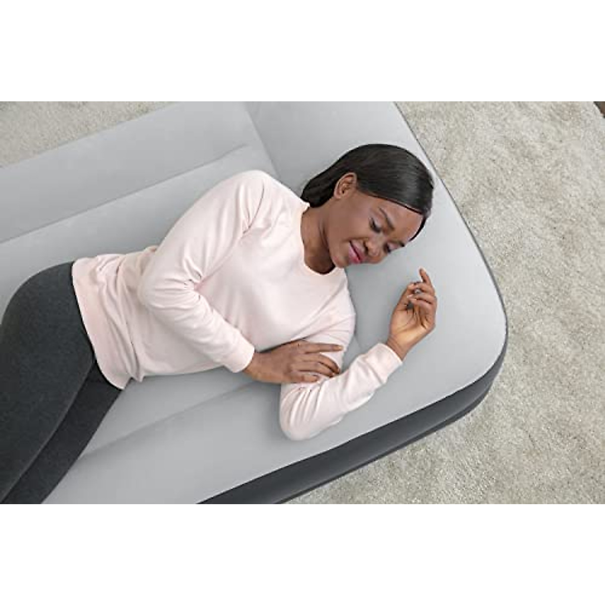 SLEEPLUX Durable Inflatable Air Mattress with Built-in Pump, Pillow and USB Charger, 15" Tall Twin