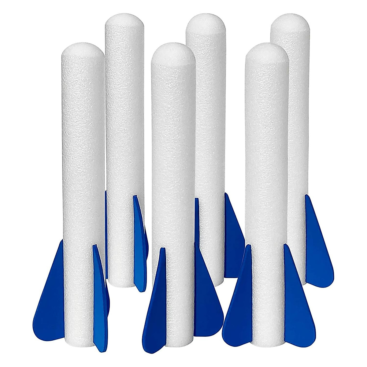 Botabee Glow-in-The-Dark Soft Foam Rocket Refills for Rocket Launchers | Compatible with Stomp Rocket® Jr. Glow Rocket Launcher | 6 Pack Replacement Air-Powered Foam Rockets