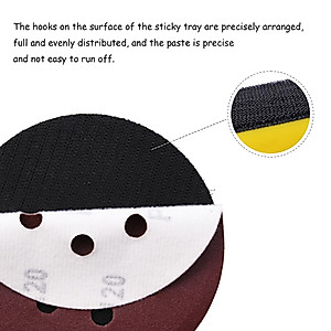 SHININGEYES 1Pcs 5in Hook and Loop Flexible Backing Pad, 5" Sanding Back Pad 5/16" 24 Thread for Air Orbital Sander and Pneumatic Polisher
