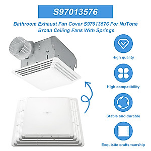 S97013576 Bathroom Fan Cover Grille for Broan NuTone Bathroom Fan, Replacement 676 684 684NT 2684F 576 Exhaust Fan Cover Bathroom Vent Covers