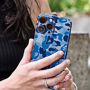 HK Studio Blue Camo Skin Decal (Not Case) for iPhone 14 Pro Max - No Bubble, Slim, Waterproof - Protecting & Personalizing iPhone's Back, Camera, Frame