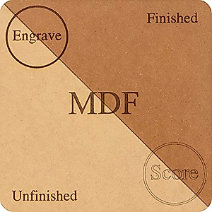 100 Boards of 12”x 19”, 3mm 1/8th inch MDF (Medium Density Fibreboard), Glowforge Ready, Unfinished | for Laser Engraving, CNC, Wood Burning, Router, Scroll Saw.  by Craft Closet