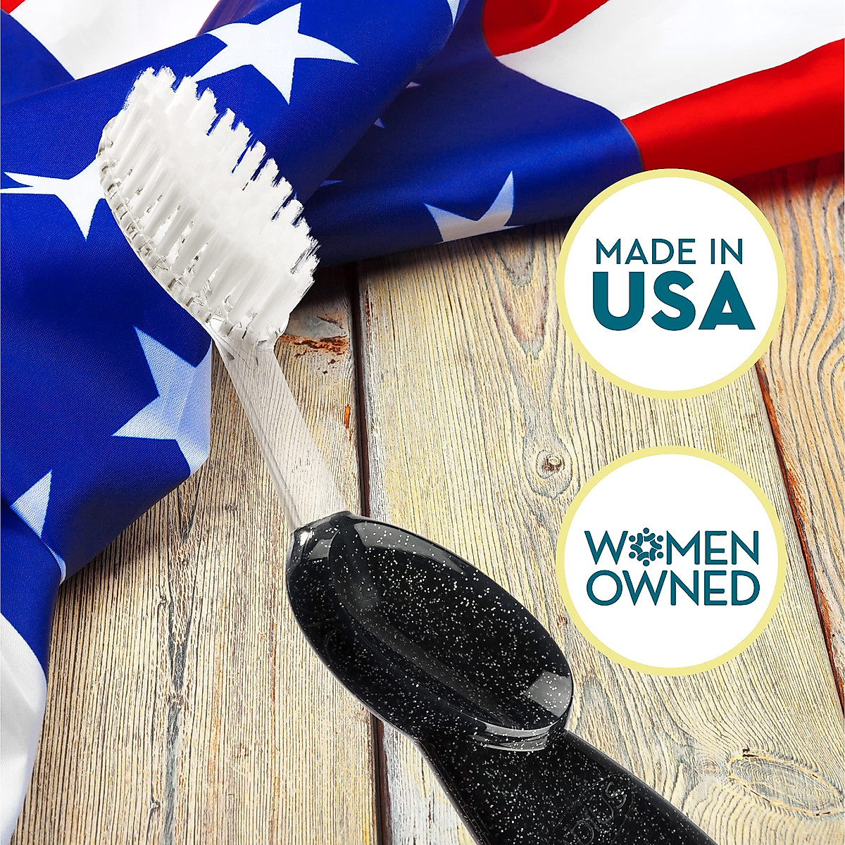 RADIUS Big Brush BPA Free & ADA Accepted Toothbrush Designed to Improve Gum Health & Reduce Gum Issues - Right Hand - Midnight Sky/ Marble/ Soda Pop Eco Grind - Pack of 3