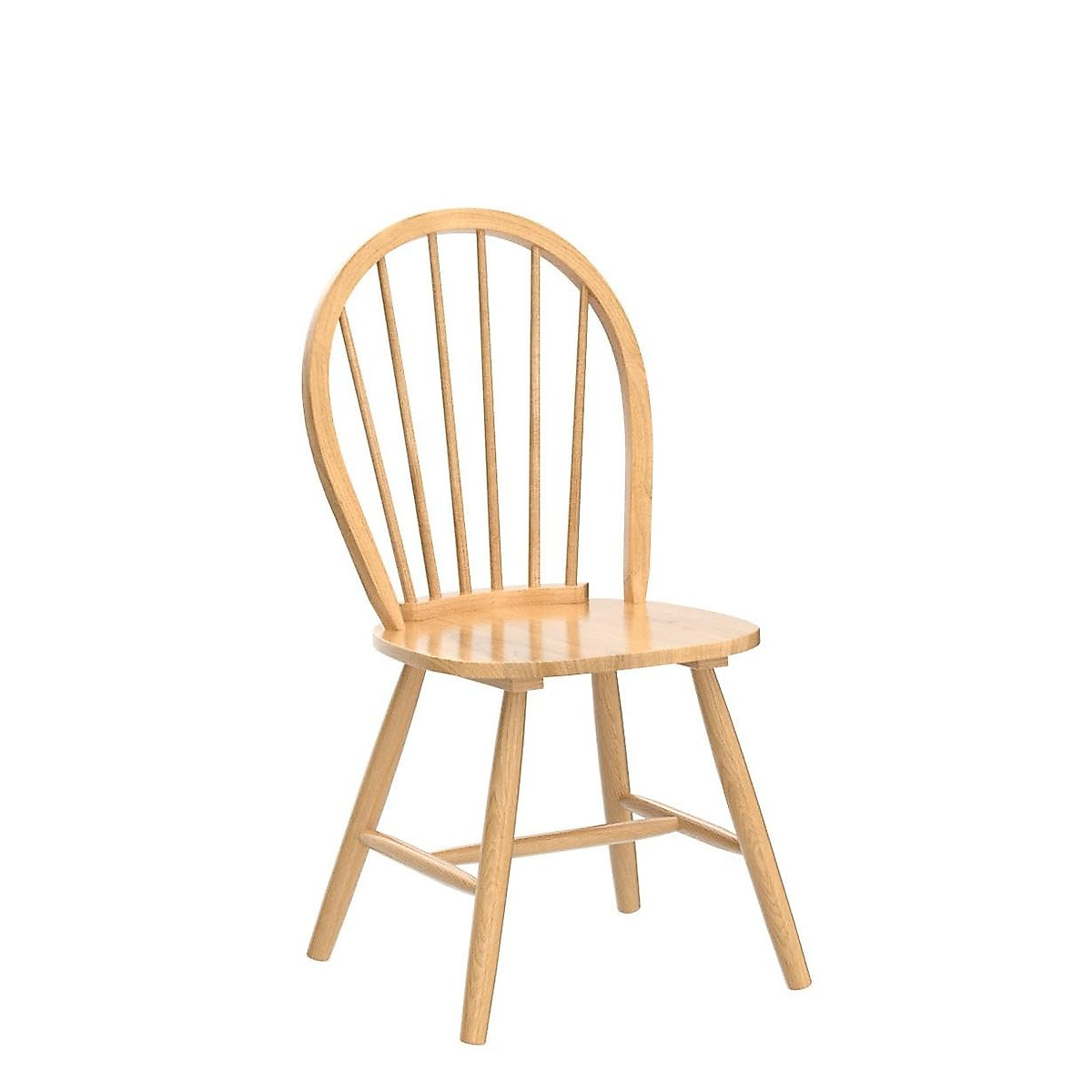 WATERJOY 18 Inch Wood Oak Dinning Chairs Set of 4, High Back Spindled Rubberwood Winsome Seating Chair for Kitchen Living Room Farmhous