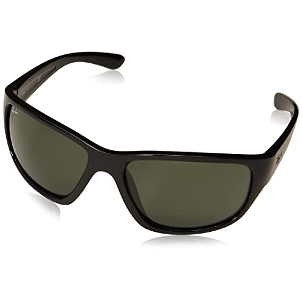 Ray-Ban RB4300 Square Sunglasses, Black/G-15 Green, 63 mm