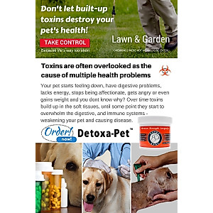 DETOXA-PET Powder, Powerful Nutritional Supplement for Pets, Works Wonders! Dog & Cat Detox, Liver Detox for Dogs, Cats,10 Bill CFU Probiotics, Enzymes, Herbs, Vitamins, Minerals, Immediate Benefits!