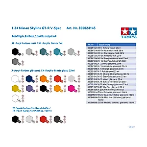 Tamiya Nissan Skyline GT-R R33 V-Spec- 1/24 Scale Model Kit 24145