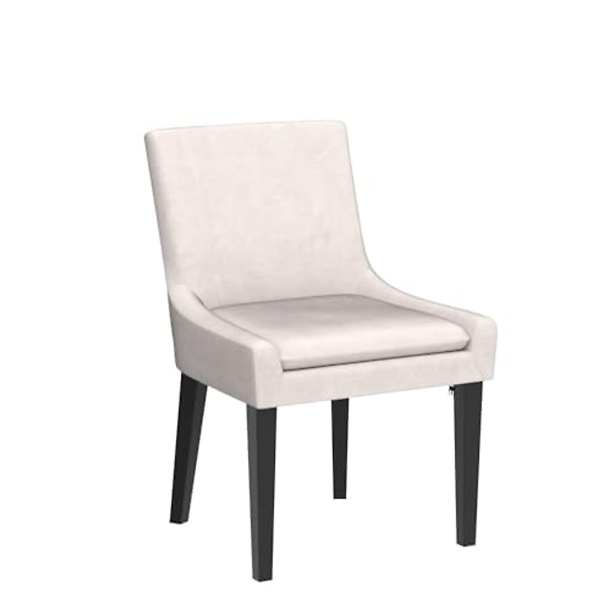 COLAMY Modern Dining Chairs Set of 6, Upholstered Corduroy Accent Side Leisure Chairs with Mid Back and Wood Legs for Living Room/Dining Room-Beige