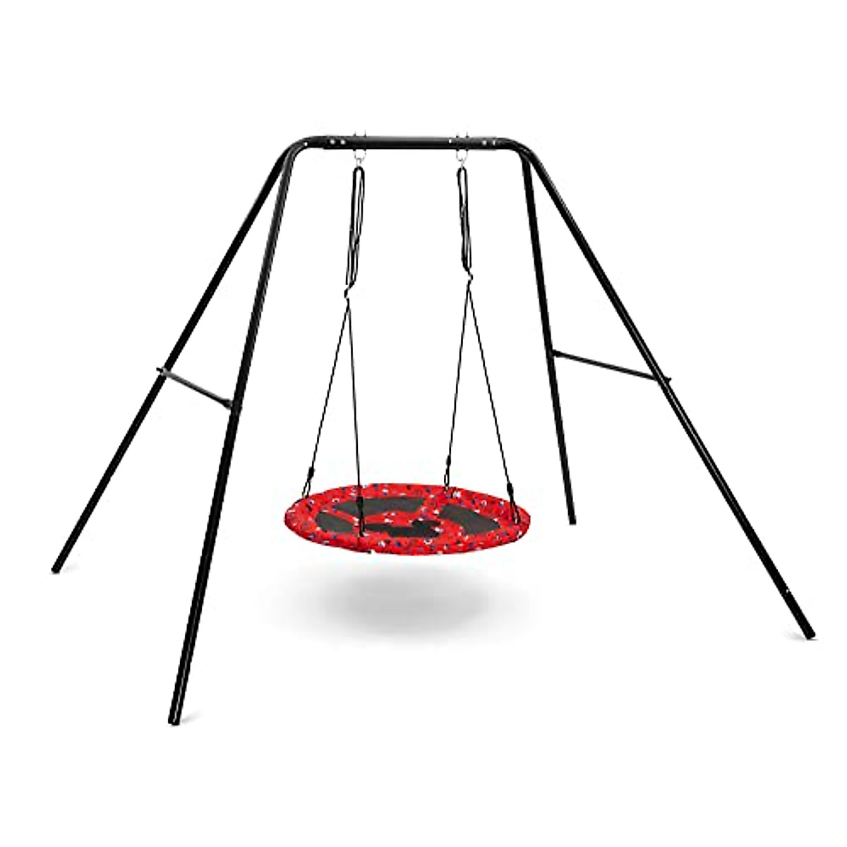 Disney Mickey Mouse 40-Inch Saucer Swing for Kids by Delta Children – Attaches to Swing Sets or Trees – Includes All Necessary Hanging Hardware & Rope