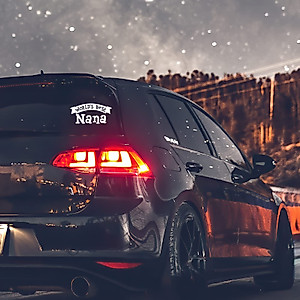 World's Best Nana Sticker Decal Notebook Car Laptop 8" x 3" (White)