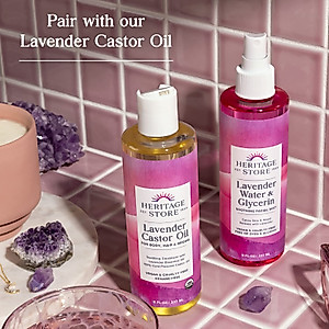 HERITAGE STORE Lavender Flower Water & Glycerine Benefits Skin, Hair & More Aromatherapy Mist Spray 8 oz