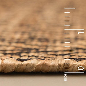 Eco Crave Hand Woven Jute Wavy Rug 2x3 ft - Jute Natural Area Rug for Living Rooms, Kitchen, Bedroom & Dining, Premium Quality Natural Fiber Rugs for Home Decor