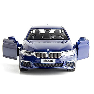 RMZ City BMW M550i Car Model 1:36 Diecasting Alloy Toy Car, Pull Back Vehicles Toy Car for Toddlers Kids Boys Girls Gift Blue