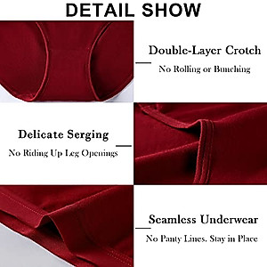 CULAYII Womens Cotton Underwear Soft Stretch Ladies Underwear Comfy Womens Briefs Full Coverage Breathable Ladies Panties for Women Multipack