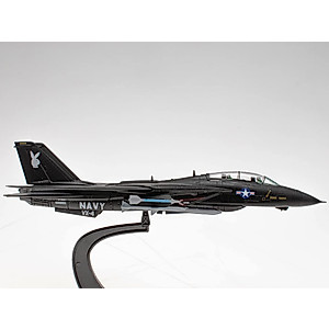 OPO 10 - 1/100 Military Fighter Plane Compatible with F-14A Tomcat US Navy VX-4 Vandy 1 1985 - with Fold Out Airplane Wings - CP35
