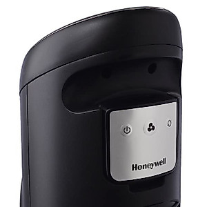 Honeywell QuietSet Oscillating Electric Tower Stand Fan 40”, Powerful and Quiet 5-Speeds with Remote Control, Black - HYF260BV2 (Renewed)