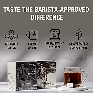 Mr. Espresso Instant Coffee - Organic Single Serve Coffee Tea Bags - Ethically Sourced Instant Espresso Coffee - No Machine Needed, Fair Trade Coffee Packets (Golden Gate) (Medium Dark Roast) (Pack of 8)
