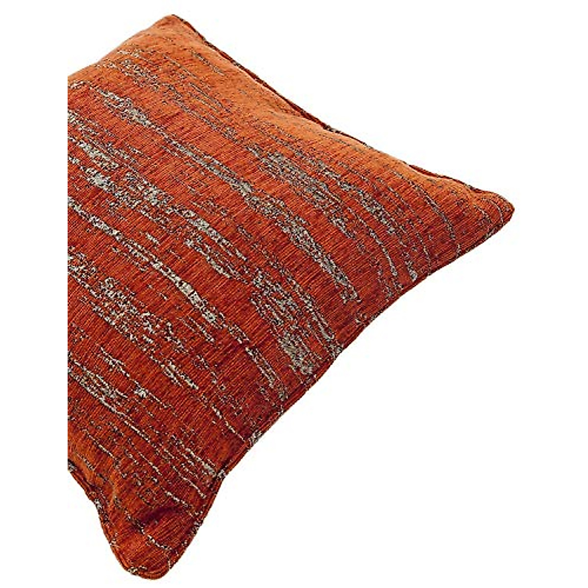 McAlister Textiles Luxury Orange Textured Chenile Cushion Cover for Bedroom & Living Room Decor - 49x49 Cm - 20x20 Inches