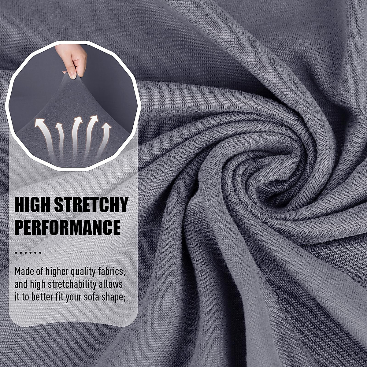 TAOCOCO Reclining Loveseat with Middle Console Slipcover, 4 Piece Polyester Fabric Stretch Loveseat Reclining Sofa Covers (Light Gray, 2 Seat Recliner Cover with Console)