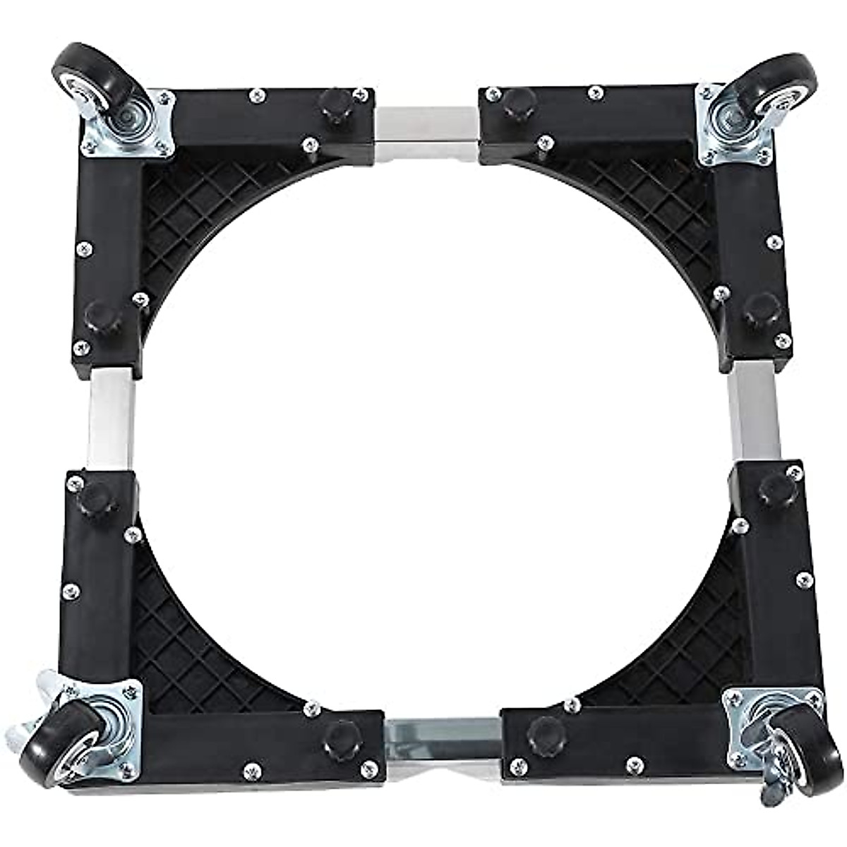 LinaLife Adjustable Washing Machine Base Fridge Undercarriage Stand Bracket 23" Multi-functional Movable Furniture Dolly Roller Mobile Base 4 Swivel Wheels for Drier, refrigerator stand