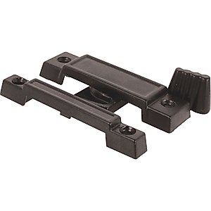 Prime-Line F 2532 Slim Line Sliding Window Sash Lock, 2-1/4 In. Hole Centers, Diecast Zinc, Black-Painted, (Single Pack)
