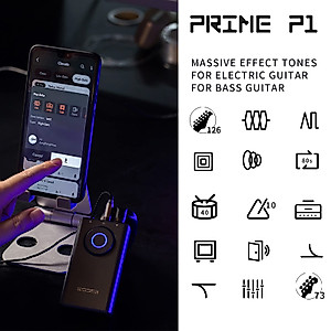 MOOER Prime P1 Intelligent Pedal Guitar Multi Effects Pedal with F4 White Wireless Footswitch Pedal