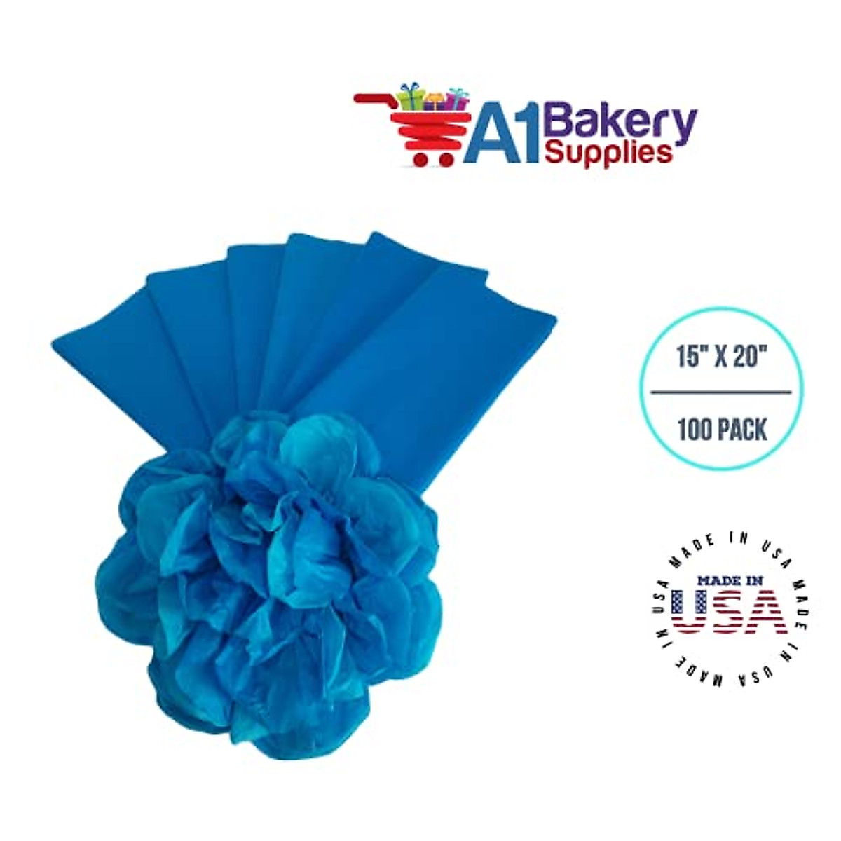 Gift Wrap Color Tissue Paper Gift Wrap Tissue Paper Brilliant Blue 15 x 20 inch 100 Sheets