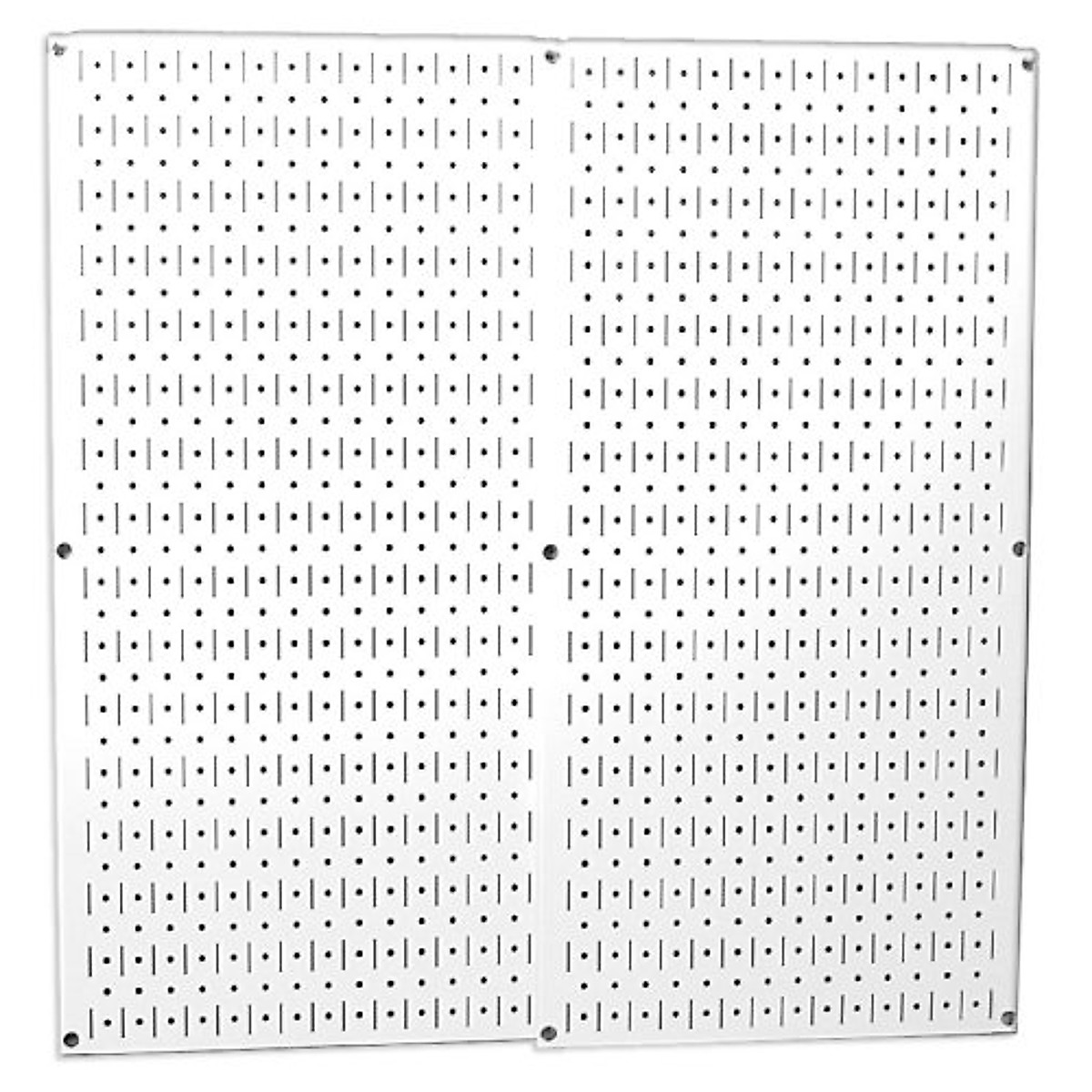 Wall Control 30-P-3232W White Metal Pegboard Pack & KT-200-DLX B Slotted Storage Panel Deluxe Hook Assortment, Black