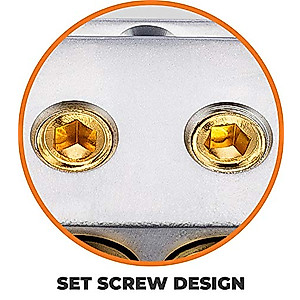 InstallGear Ground Termination Block (Dual 1/0 or 4 Gauge Inputs) | for Auto, Marine, Outdoor, RV, Professionals, Industrial | Secure Ground Wire