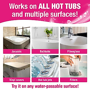 Quick N Brite Heavy Duty Hot Tub Cleaner Kit - Non-abrasive Cleaning Gel with Sponge and Cloth, 16 oz. (Packaging May Vary)