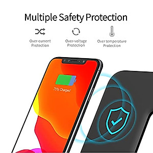 3 in 1 Fast Wireless Charging Station for iPhone/iWatch/Airpods, Wireless Charger Stand for iPhone 14/13/12/11/Pro Max/X/Xs Max/8/8 Plus, iWatch Series 8/7/6/5/SE/4/3/2, AirPods 3/2/pro (Z5A,Black)