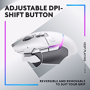 Logitech G502 X Plus Lightspeed Wireless Optical Mouse - LIGHTFORCE hybrid switches, LIGHTSYNC RGB, HERO 25K gaming sensor, compatible with PC - macOS/Windows - White