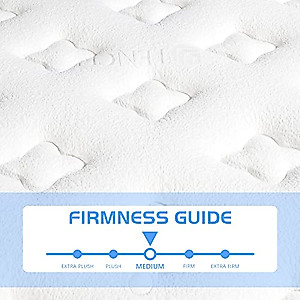Ladinimo Queen Mattress, Medium Firm Hybrid Mattress with High Density Foam & Motion Isolation with Individually Wrapped Pocket Coils Mattresses,Queen Size Mattresses 80 * 60 * 12 inches
