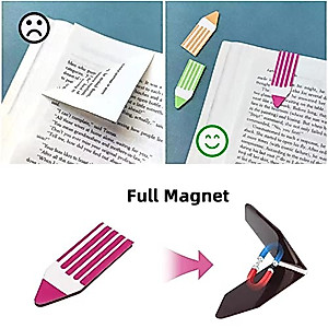 BACORFEA Magnetic Bookmarks - 10 Pieces Markers Bookmarks for Women,Men,Kids,Book Lovers Gifts, Book Marks for Students Teachers Reading