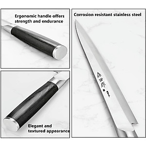 CHUYIREN Sushi Knife Sashimi Knife- 9.5inch and 10.6 inch, Wooden Handle And Wenge Wood Handle