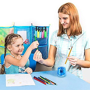 Electric Pencil Sharpener, Small and Portable Pencil Sharpener for NO.2 Pencils and Colored Pencils, Auto Feature and Durable for Classroom, Home and Office, USB Cable Included