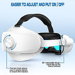 GEVO VR Head Strap for Oculus/Meta Quest 2, Elite Strap Replacement VR Headset Accessories for Oculus Quest 2, Enhanced Comfort & Light Weight