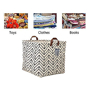 Square Storage Basket Fabric Organizer Bin for Toys,Books,Clothes,Gifts,Pets-Perfect for Home,Office,Nursery,Dorm,Shelf, Gift Baskets(Geometric)