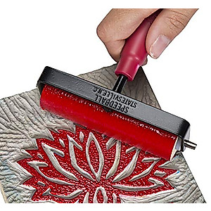 Speedball Deluxe Soft Rubber Brayer - 40/42 Durometer Roller with Heavy Duty Steel Frame – 6 Inches