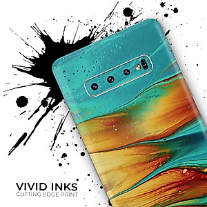 DesignSkinz Liquid Abstract Paint V60 Protective Vinyl Decal Wrap Skin Cover Compatible with The Samsung Galaxy S20 (Screen Trim & Back Glass Skin)