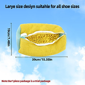 2-Packs Shoe Washing Bag for Washing Machine (yellow)