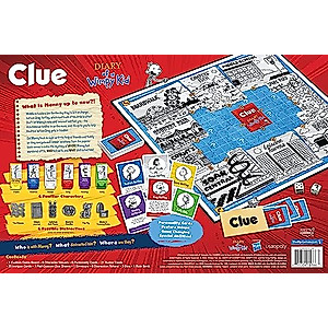 CLUE: Diary of a Wimpy Kid | Solve the Mystery in This Collectible Clue Game Featuring Characters & Locations from the Popular Book Series Diary of a Wimpy Kid | Officially-Licensed Diary of a Wimpy