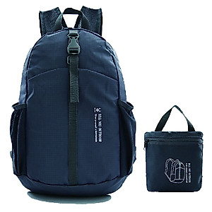 DUSWEN Foldable Backpack Lightweight Water Resistant Handy Outdoor Hiking Camping Bags for Women & Men (Gray)