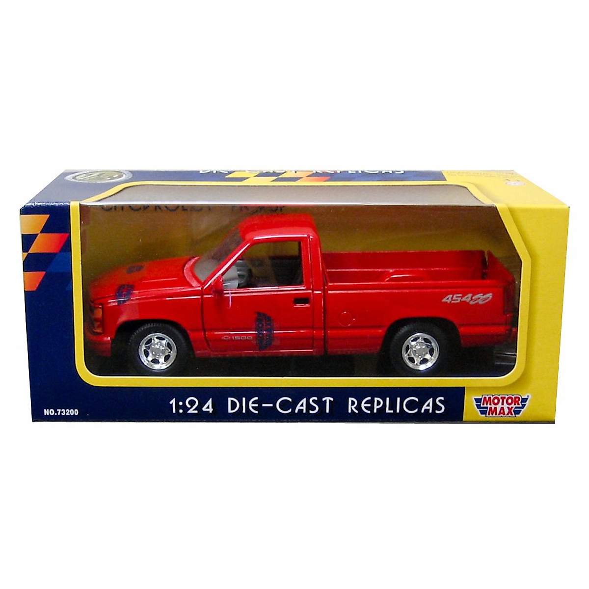 Motormax 1992 Chevy 454 SS Pickup Truck 1/24 Scale Diecast Model Car Red